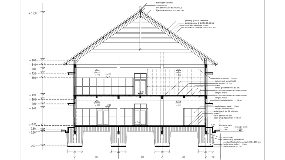 Gambar AutoCAD 2D-DED Struktur & Arsitektur