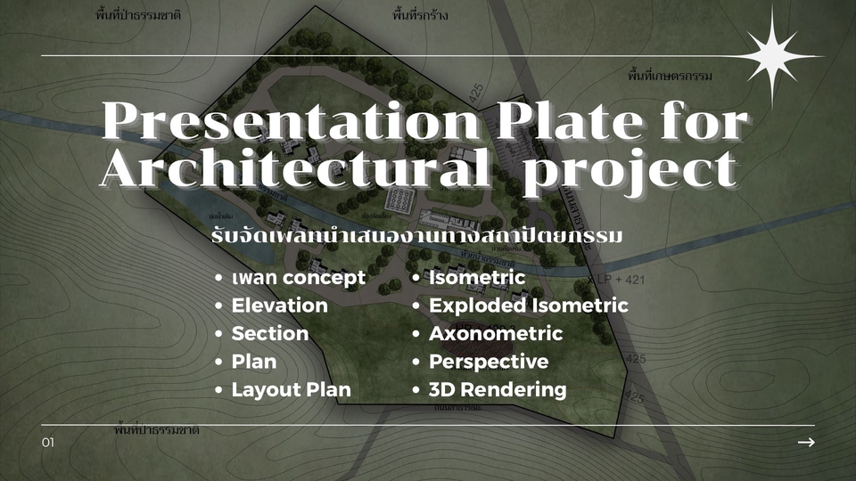 รับจัด Plate Presentation ในงานสถาปัตย์