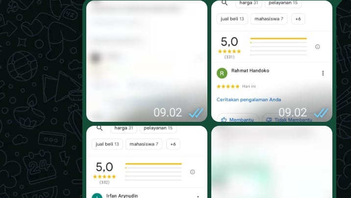 Review ulasan di google map