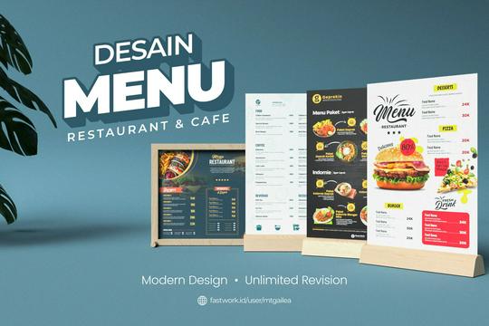 Desain Menu Restaurant, Cafe, Rumah Makan