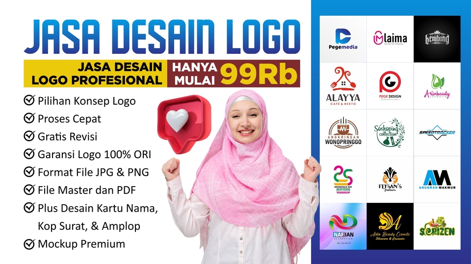 DESAIN LOGO USAHA, BISNIS, PERUSAHAAN, KOMUNITAS, HARI BESAR
