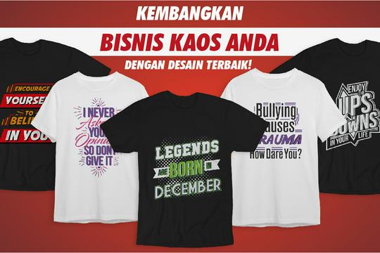 Desain Kaos Custom Tulisan unik estetik dan keren