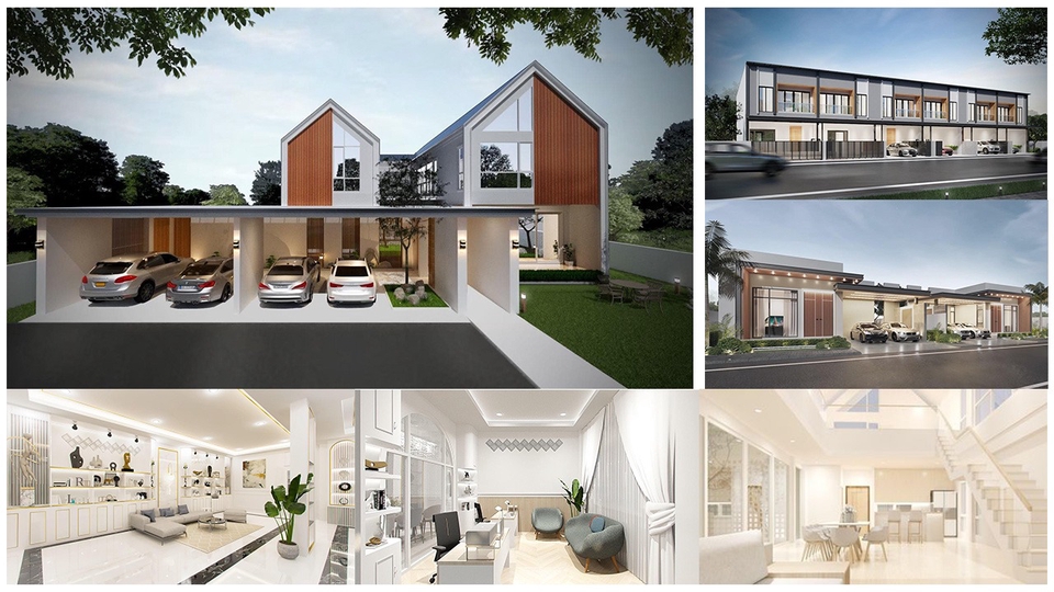 Render Perspective interior and exterior