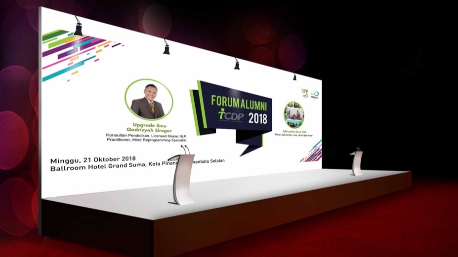 DESAIN BACKDROOP ATAU BANNER ACARA OFFLINE MAUPUN ONLINE - 1 HARI JADI ...