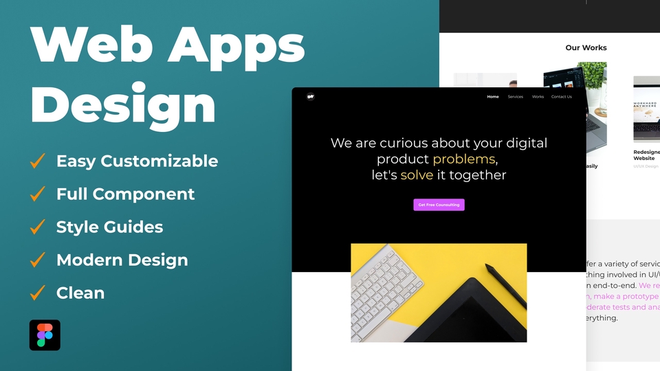 Design Website Clean & Modern Menggunakan Figma