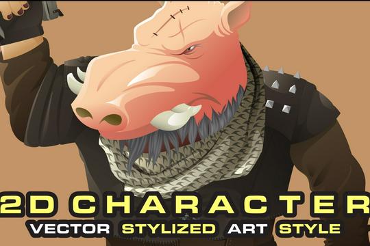 2D game character stylized art style