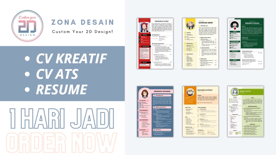 DESAIN CV/RESUME/SURAT LAMARAN KERJA