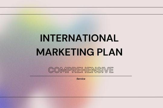 Comprehensive International Marketing Plan