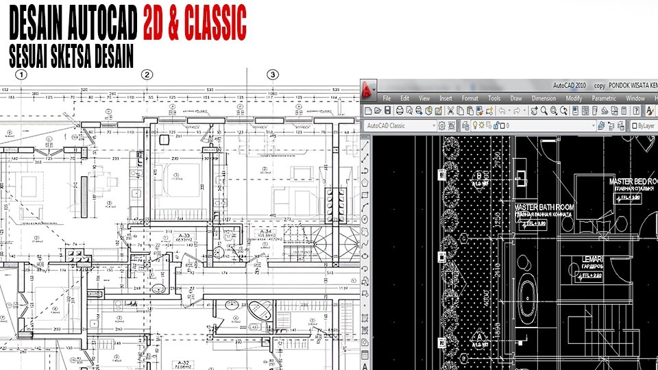 Jasa Pembuatan Drafter Berupa Autocad Desain 2D Classic