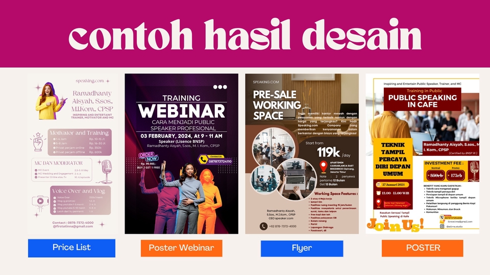 JASA DESAIN POSTER, FLYER DLL (BISA SATU HARI JADI)