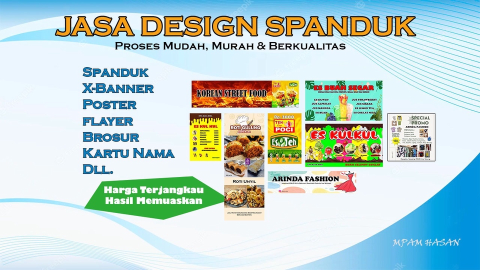Jasa Design Spanduk PREMIUM (Spanduk, Xbanner, Poster, Brosur, Flayer).