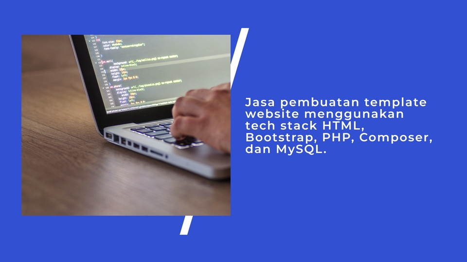 Jasa Pembuatan Website Murah Menggunakan Tech Stack HTML, Bootstrap, PHP, Composer, dan MySQL.