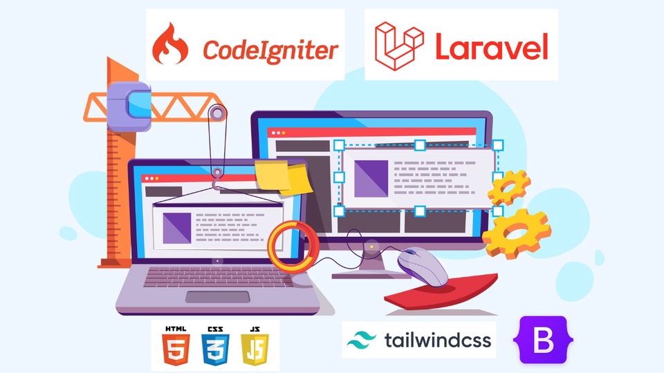 รับพัฒนา Web Application และแก้ไขงาน (Backend and Frontend) PHP Codeigniter, Laravel Framework