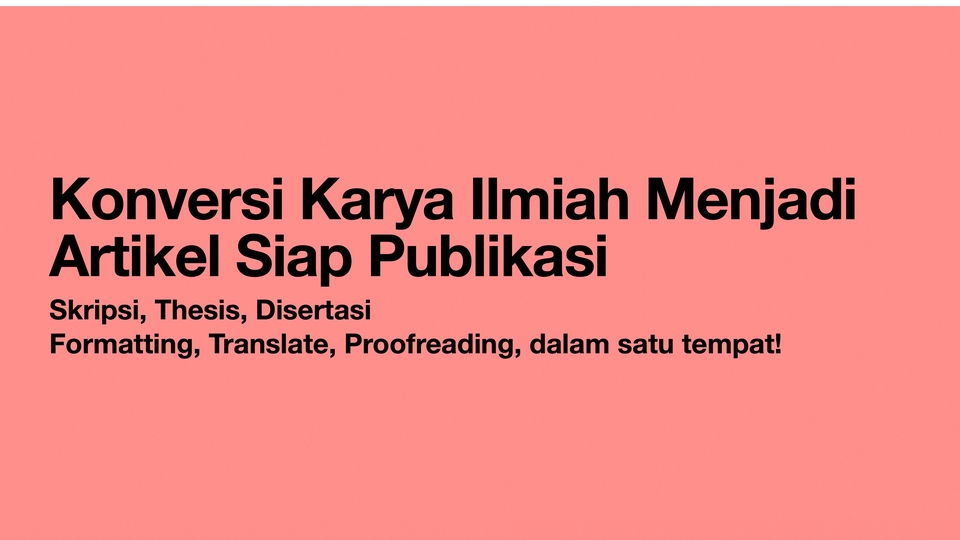 Konversi atau Revisi Skripsi/Thesis/Disertasi, Artikel Jurnal SINTA/SCOPUS