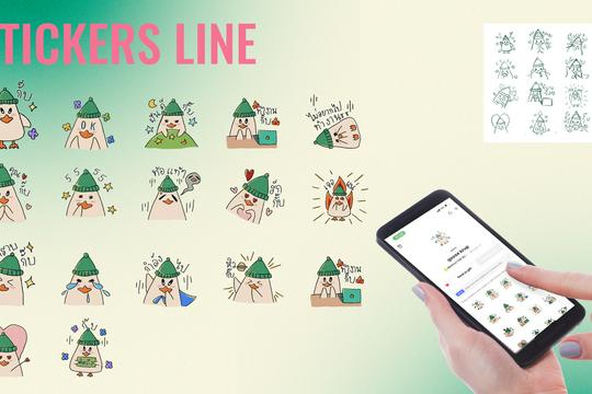 รับวาด Sticker line (วาดอย่างเดียว ไม่รับออกแบบค่ะ)