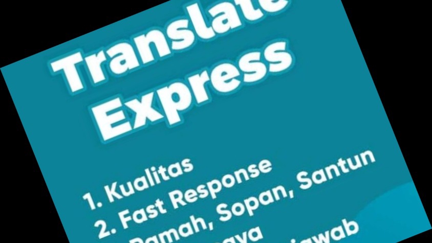Jasa TRANSLATE English-Indoesia dan Indonesia-English