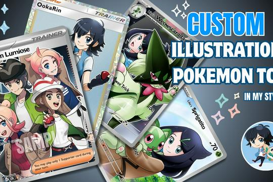 Pokemon & Trainer Illustration/TCG Custom