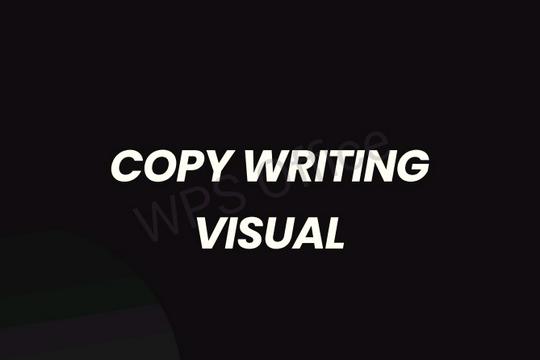 Copy Writing Visual Brand