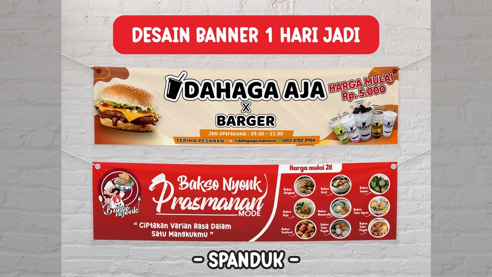 DESAIN BANNER MURAH DAN BERKUALITAS 1 HARI JADI