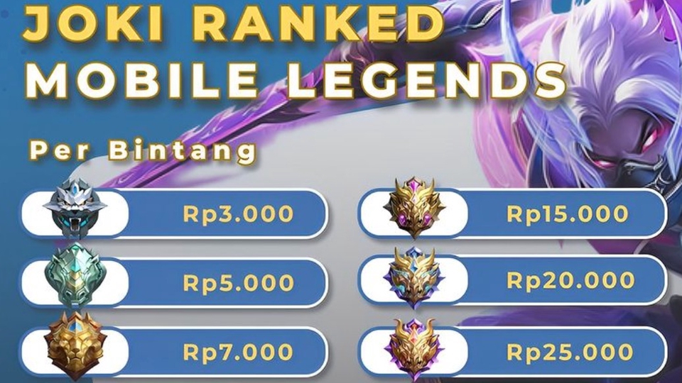 Jasa Joki Mobile Legends (Boosting Account MLBB)