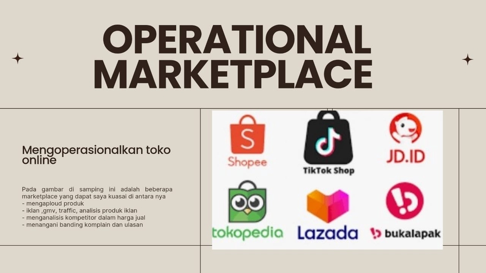 Jasa Marketplace online shop /ads sosmed/ invoice