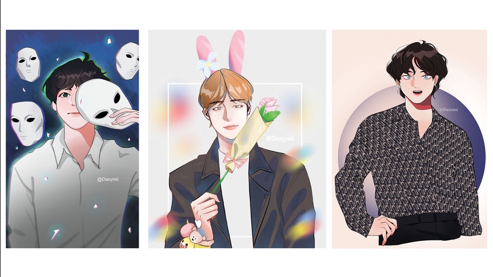 Digital Illustration untuk Karakter WebNovel, Stiker, Profile Picture