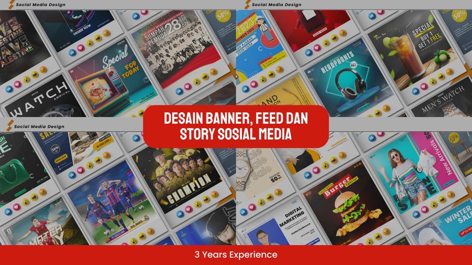 Desain Banner, Feed dan Story Sosial Media