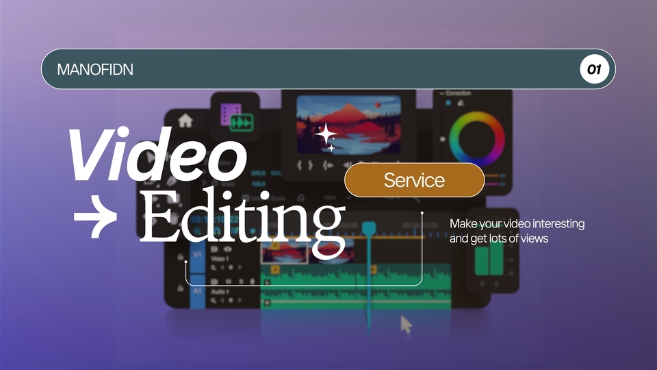 Video Editing konten Youtube Podcast, Film, Short Movie, Iklan, dll