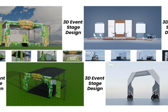 Jasa perancangan 3D Design Event atau 3D Stage untuk Acara