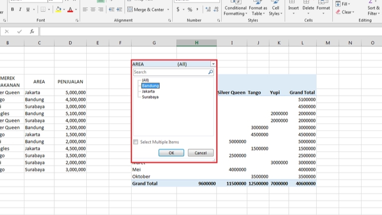 Analisis Data Microsoft Excel dengan Fungsi Vlookup, Pivot table ...