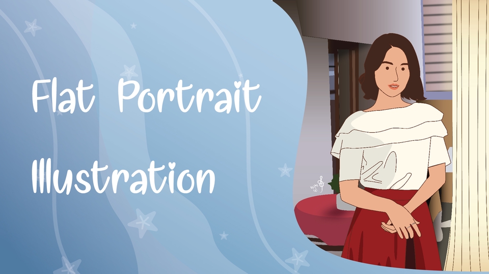 Flat Portrait Illustration