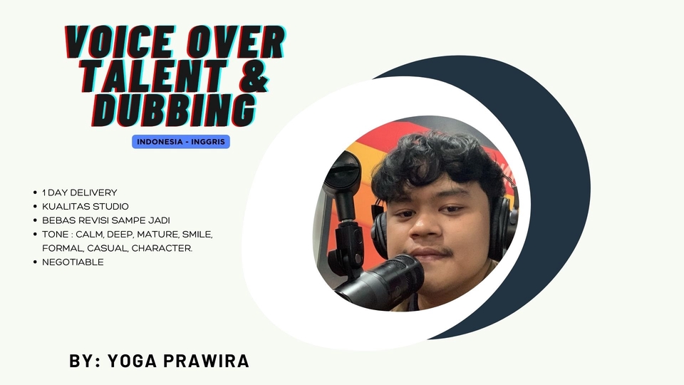 Voice Over Professional Pria Bahasa Indonesia & Inggris