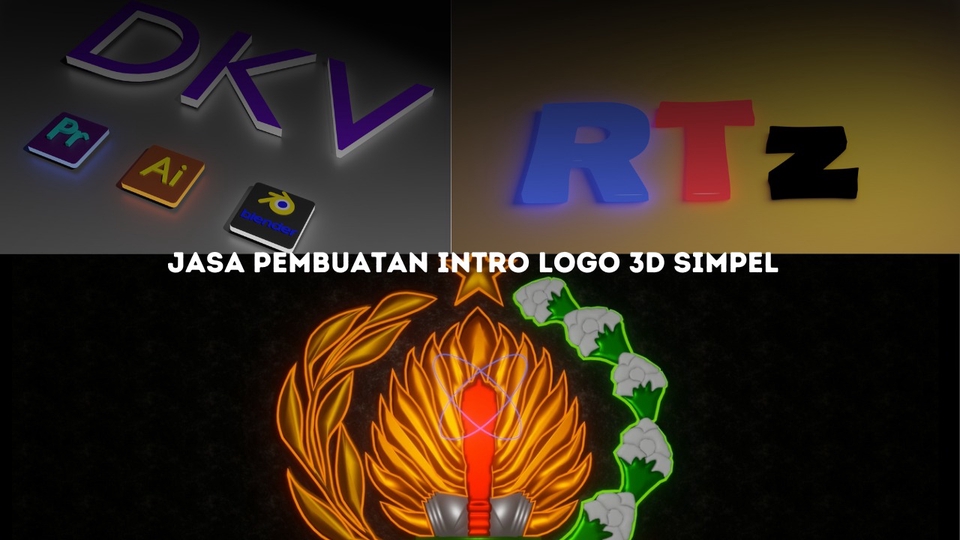 Jasa Pembuatan Intro Bumper Logo 3D Simpel