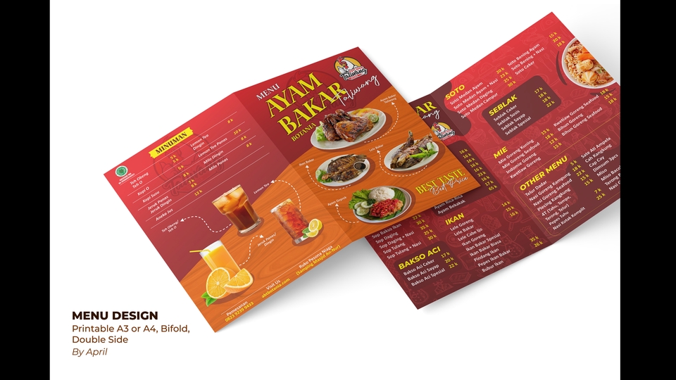 DESAIN MENU MAKANAN/MINUMAN SIAP CETAK