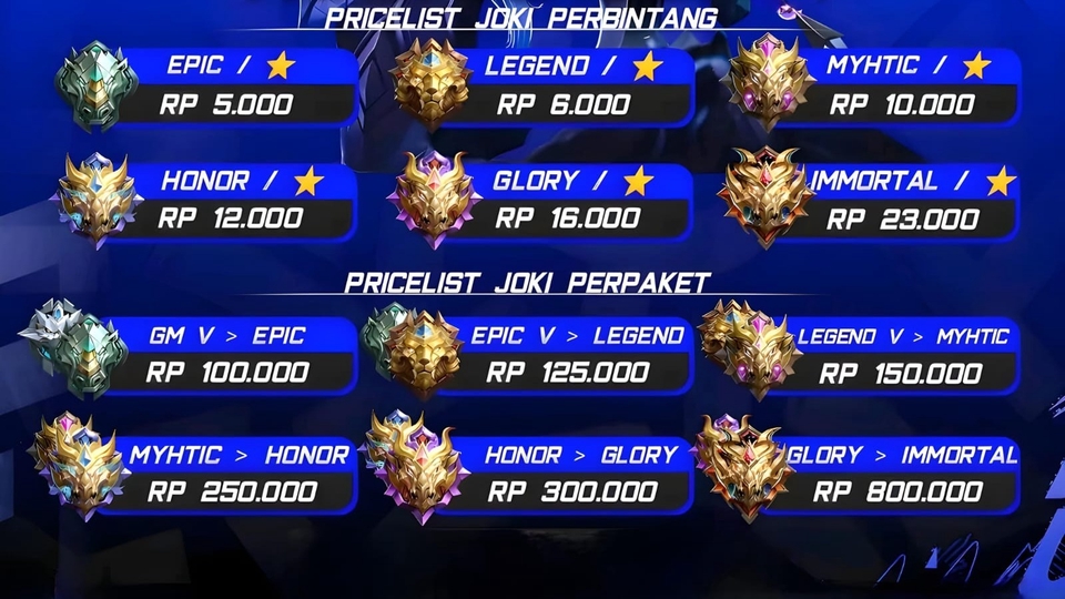 •JASA JOKI MLBB MURNI, JOKI RISING WEEKLY/FINAL & JB AKUN MURMER COCOK ...