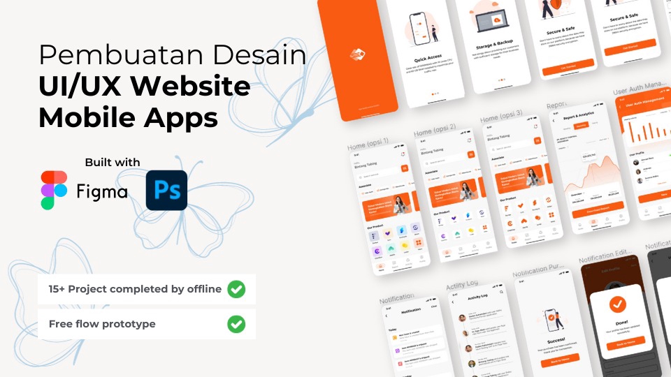 Buat Desain Website/Mobile apps lebih profesional dan lengkap!