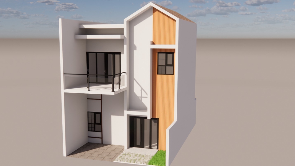 Desain rumah tinggal dan ruko.