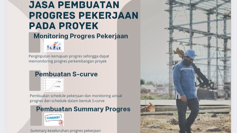 Jasa pembuatan progres pada pekerjaan proyek Construction