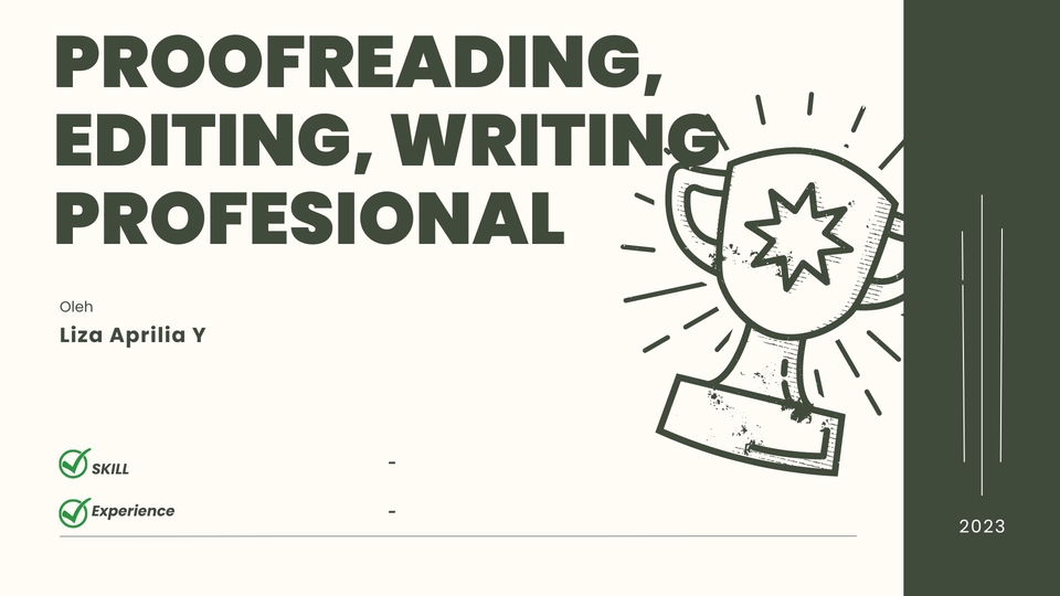 Jasa Proofreading, Editing, Writing