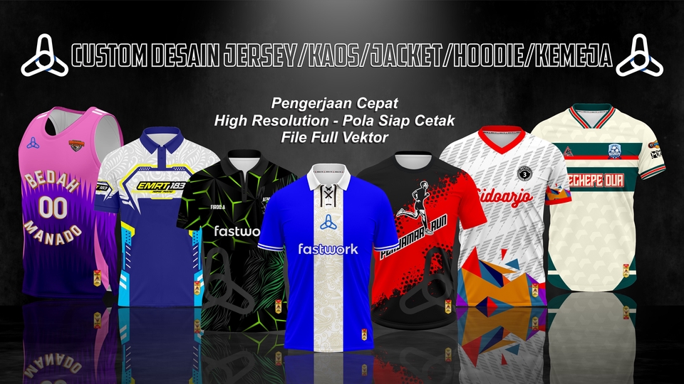 DESAIN JERSEY PRINTING DAN SABLON KAOS DTF/PLASTISOL PECAH WARNA