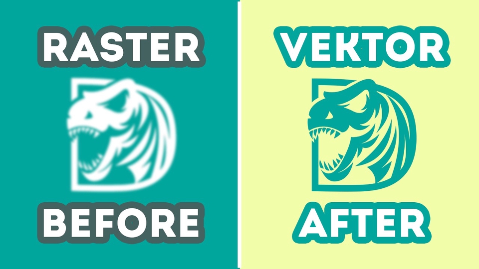 Konversi logo raster, gambar dalam file vektor resolusi tinggi