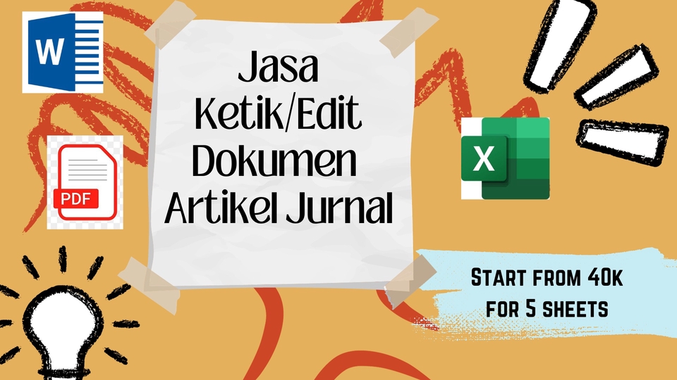 Jasa Ketik Ulang/Edit Dokumen PDF To Word Jpeg To Excel