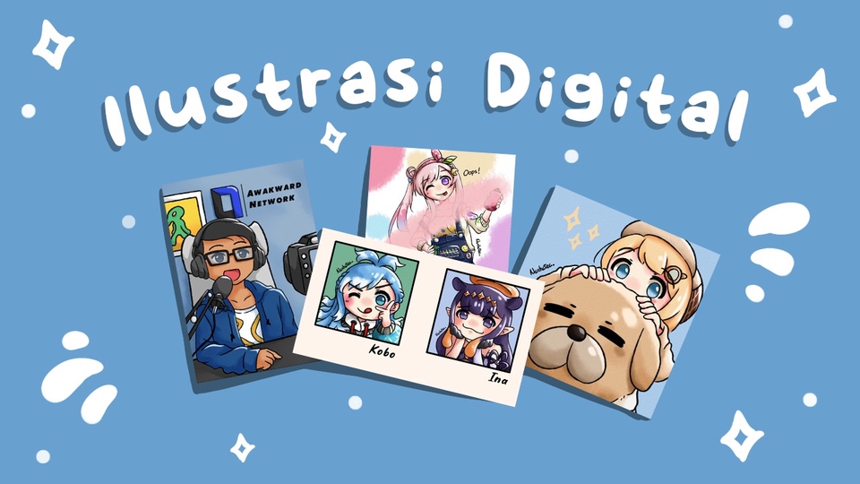 Ilustrasi foto, atau gambar character custom