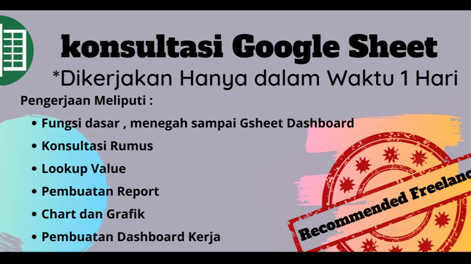 Konsultasi dan Pengerjaan Google Sheet