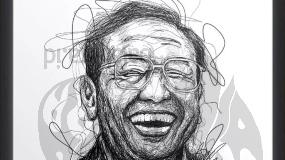 (SEHARI JADI) ILUSTRASI GAMBAR SCRIBBLE KEREN, UNIK.