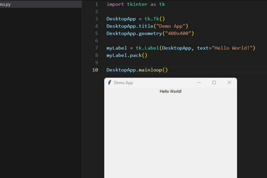 พัฒนา Desktop Application ด้วยภาษา C++, C, หรือ Python