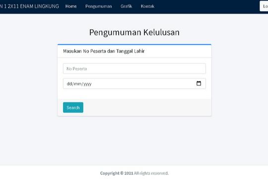 Web Pengumuman Kelulusan Sekolah