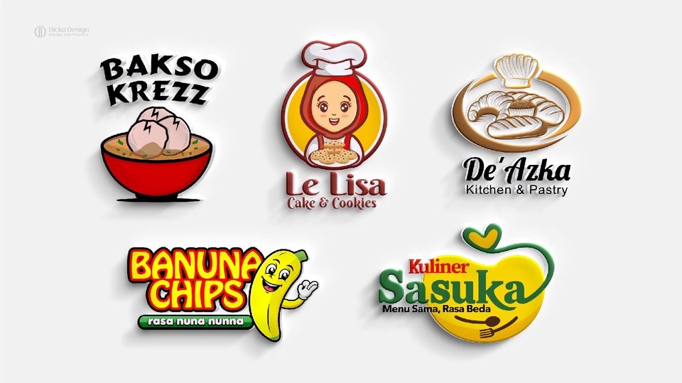 DESAIN LOGO MINIMALIS UMKM RESTORAN, MAKANAN, MINUMAN, CAFE, & BAKERY