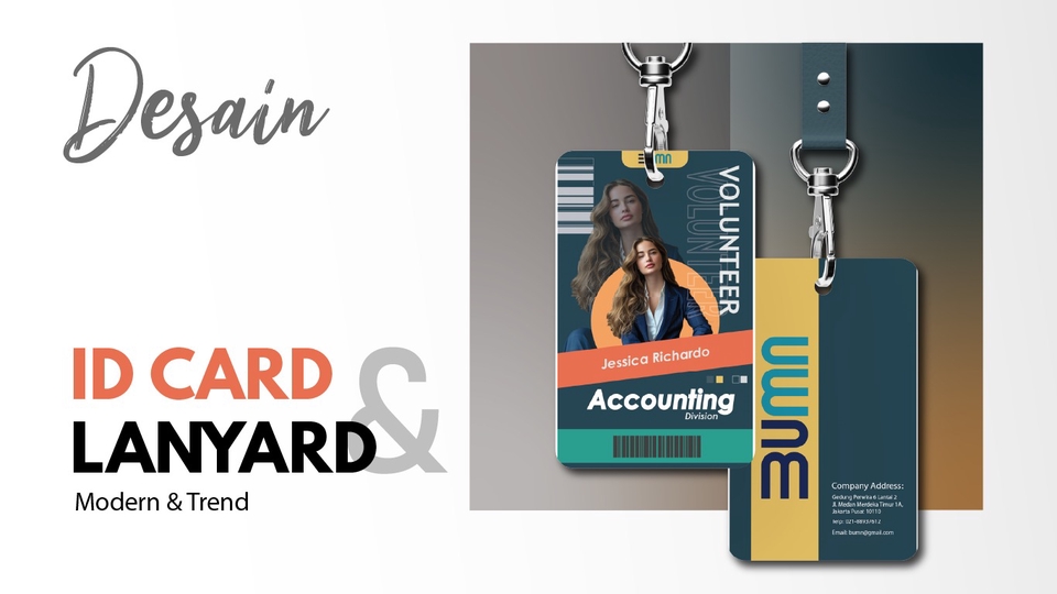 Desain ID CARD & LANYARD Modern Professional