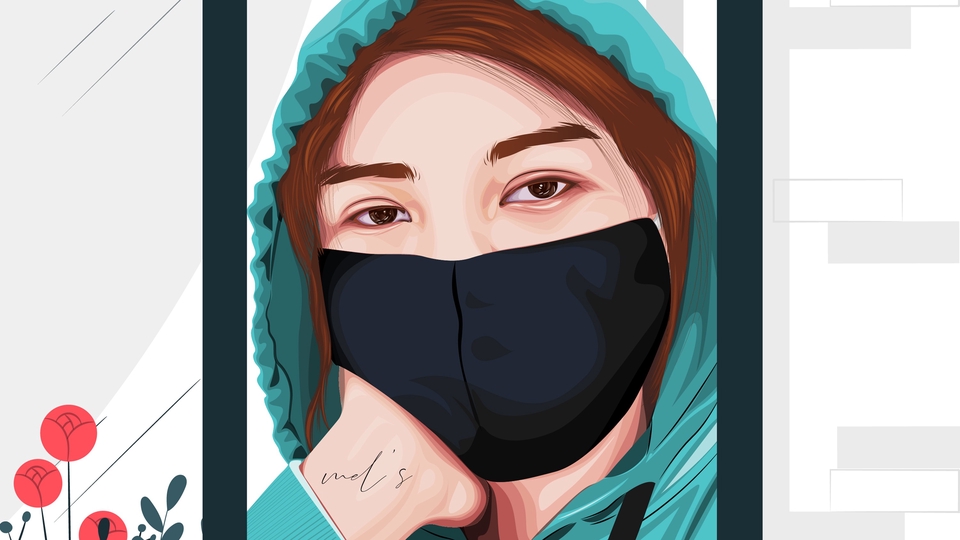 Ilustrasi Wajah/ Vector Illustration/ Vektor Wajah